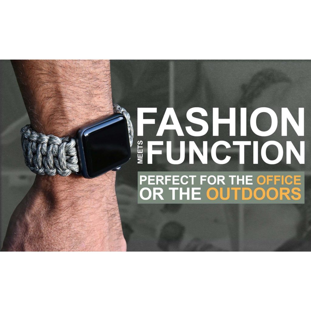 Paracord Apple Watch Band | Neutral Gray – LG – Savior Survival Gear