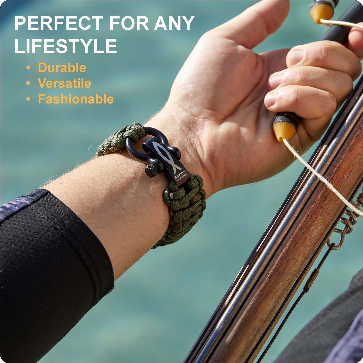 Paracord Apple Watch Band | Neutral Gray – LG – Savior Survival Gear